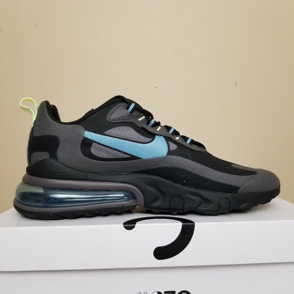 Nike | Shoes | New Nike Air Max 27 React Black Cerulean Thunder Grey ...